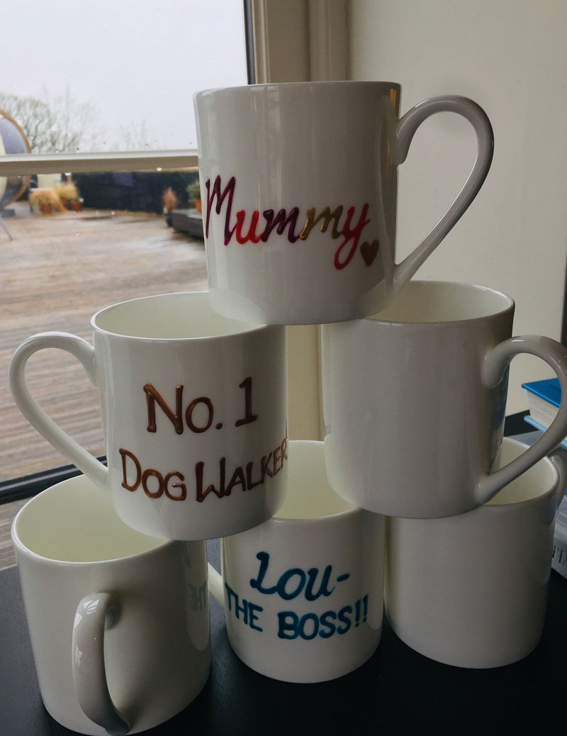 1 Pint China Mugs plus Personalised Option – dreamair.co.uk