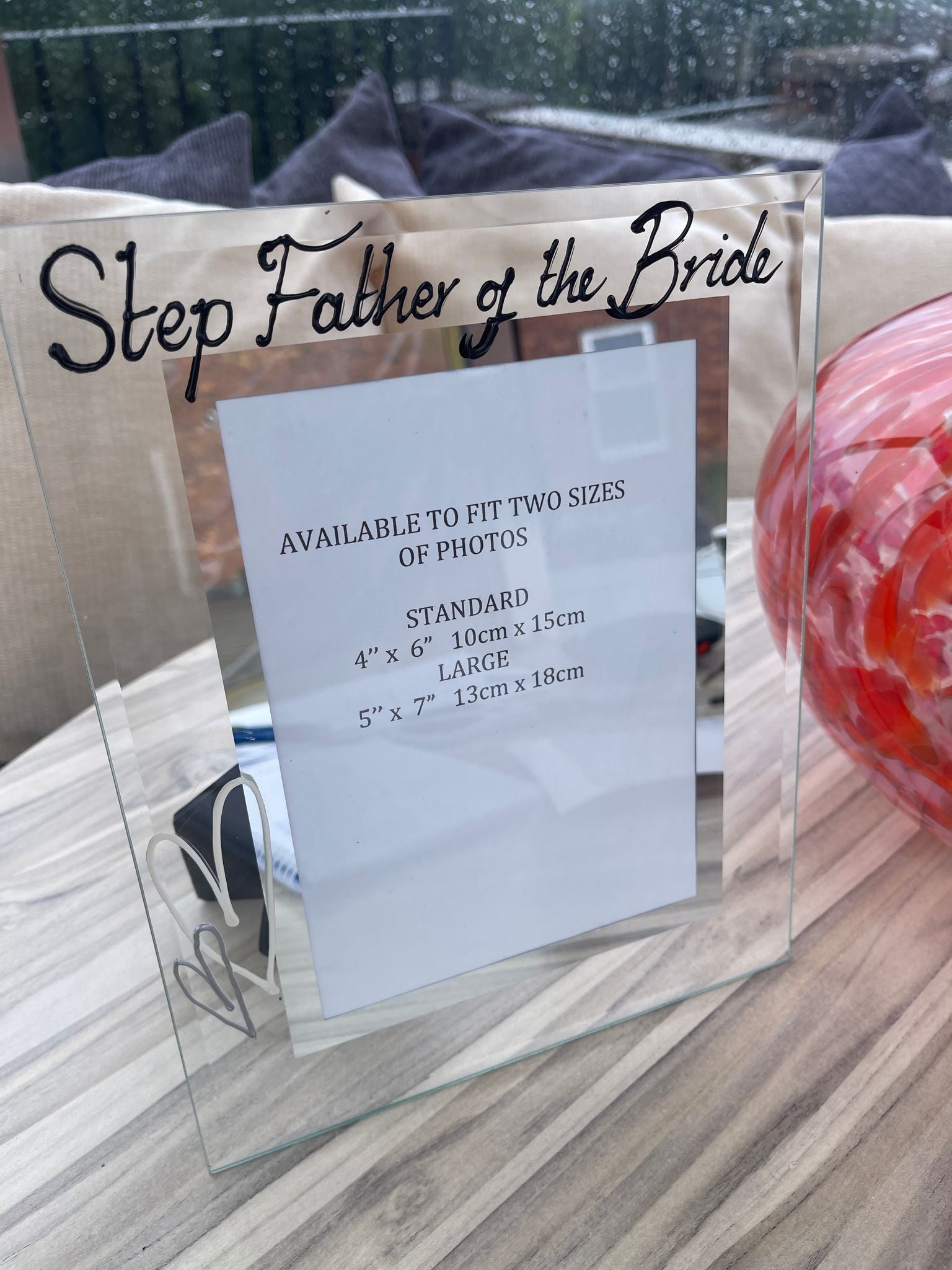 Step Father of the Bride Frame: Portrait (Hearts) – dreamair.co.uk
